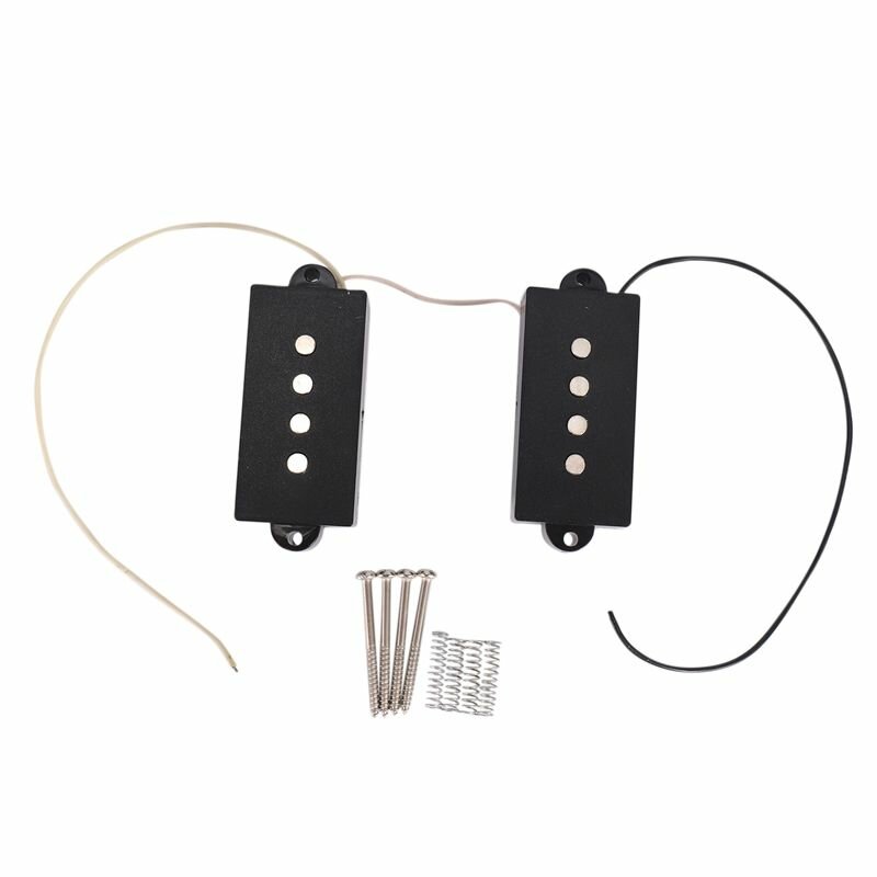 Humbucker Pickup 4-струнной части P Bass совместимый с бас-гитары, черный MyPads