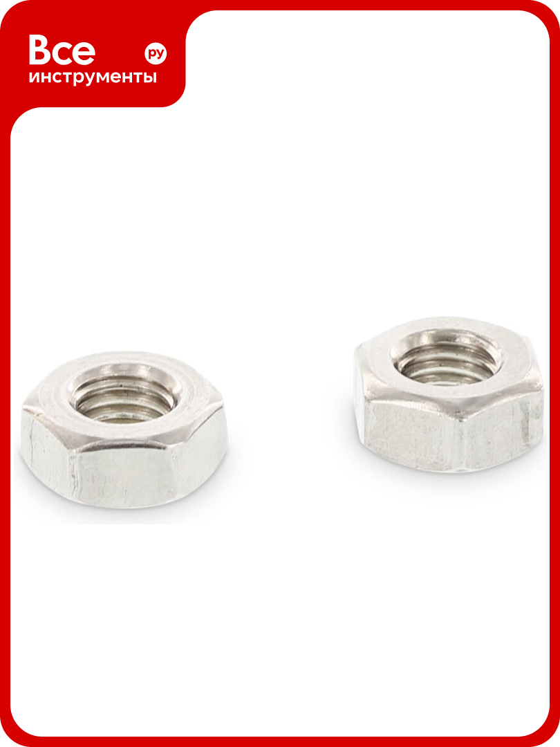 Гайка шестигранная Edelfix DIN 934 М10 А4, нержавеющая, 10 шт. 934410 10, из нержавеющей, болтами