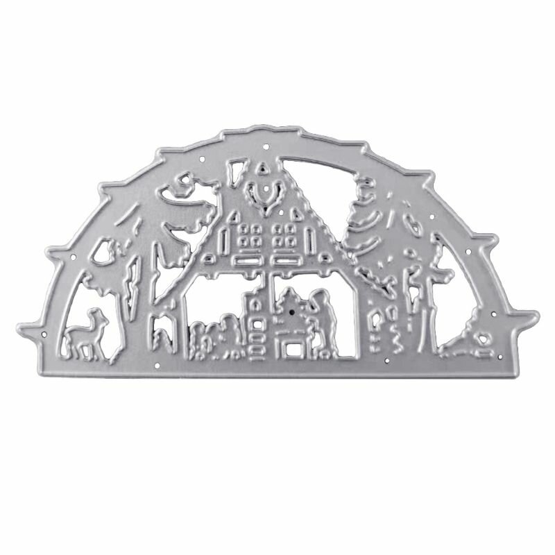 Рождественский домик для вырезания