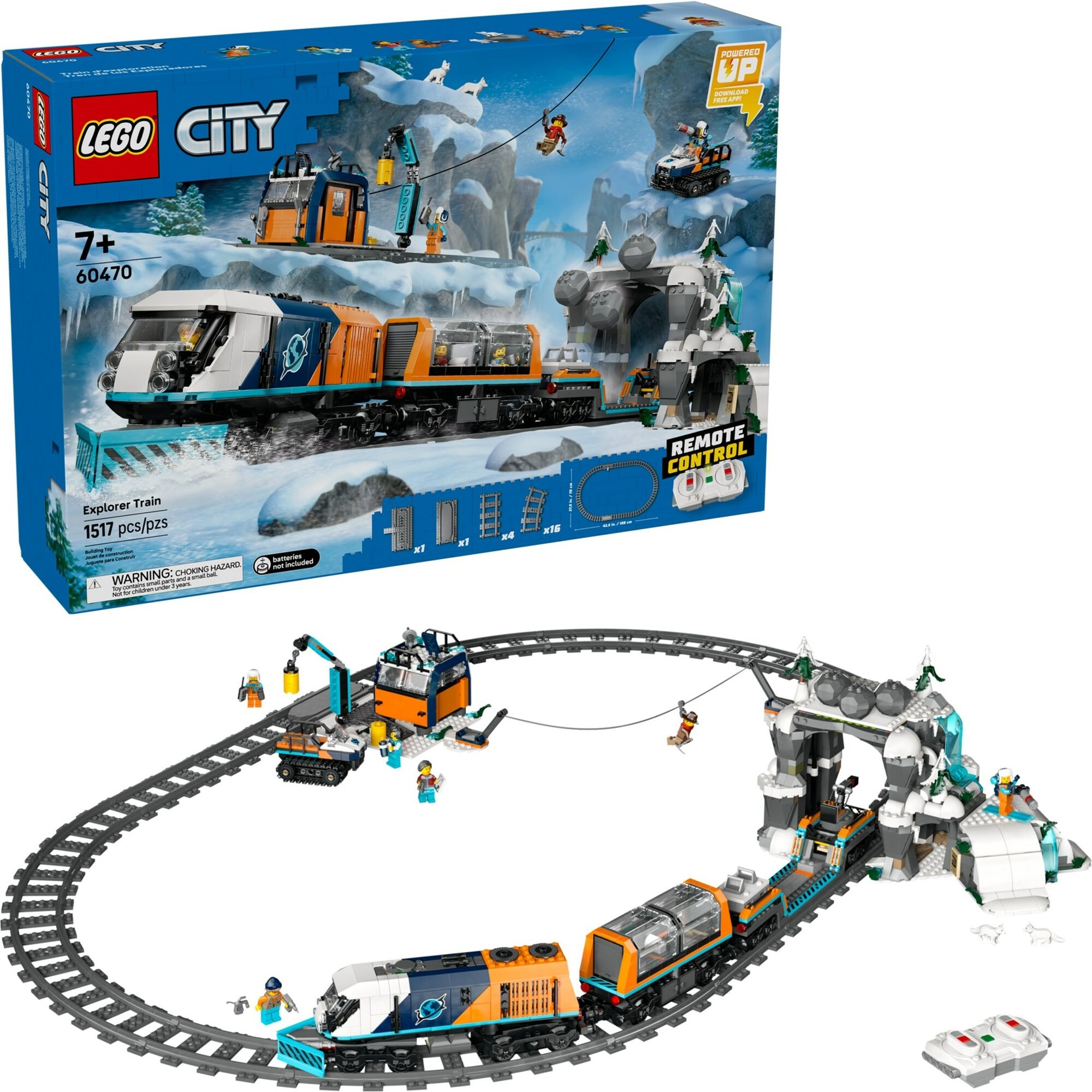 Конструктор LEGO City 60470 Исследовательский поезд, 1517 деталей, от 7 лет