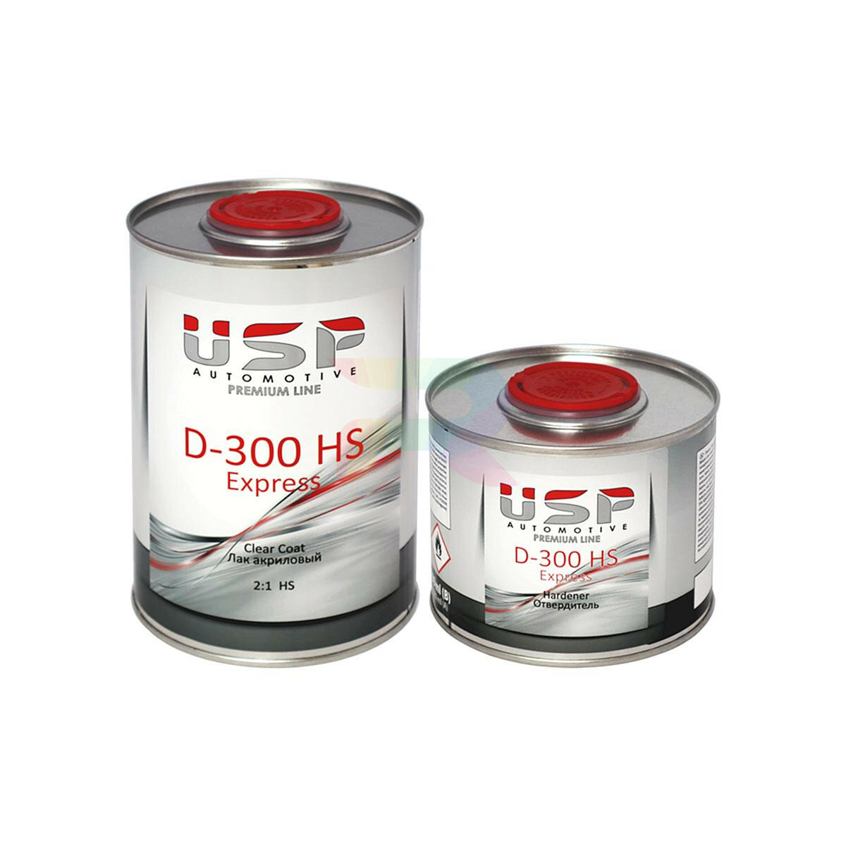 Быстросохнущий акриловый лак USP Premium D-300 Express HS 2:1 1 л. с отвердителем 0,5 л.