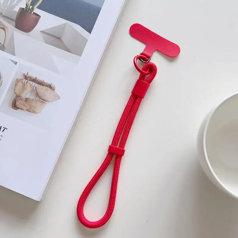 Регулируемый браслет-цепочка для телефона, модный простой ремешок для мобильного телефона ярких цветов, универсальный анти-потерянный брелок для мобильного телефона