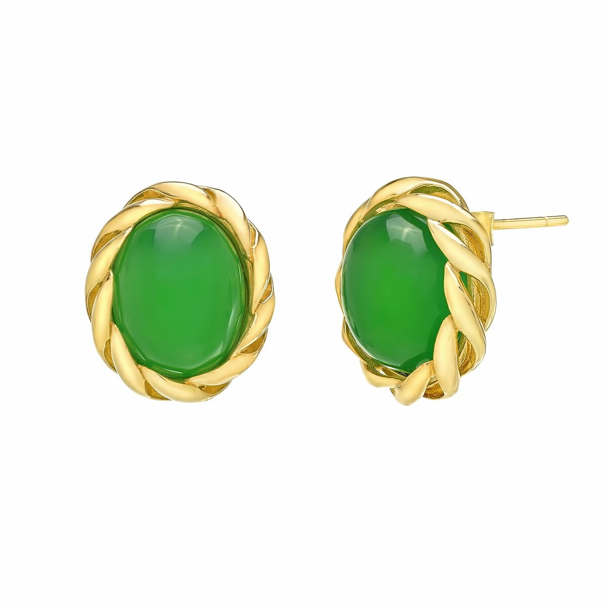 Серьги, серебро, 925 проба, золочение, агат