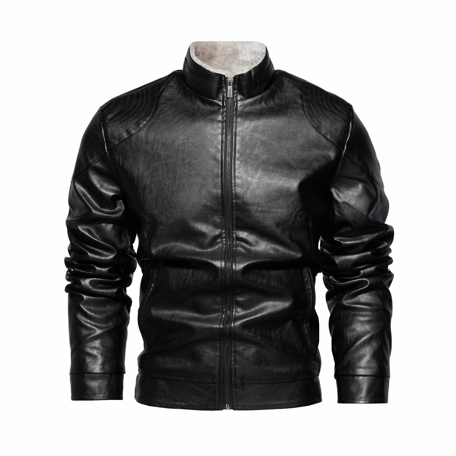 2025 новая приталенная мужская кожаная куртка, модный стиль, мужская мотоциклетная куртка