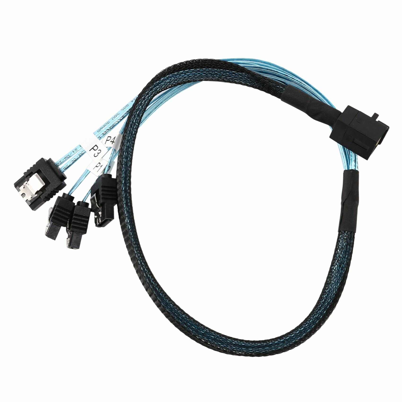 Внутренний кабель Mini SAS-SATA, SFF-8643-SATA Forward Breakout, совместимый с ж