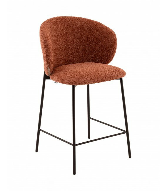 Стул полубарный Берра букле терракотовый