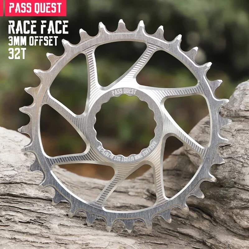PASS QUEST Звездочки для шатунов RACEFACE RF next sl Sixc Atlas 3 мм Серый, SILVERY ROUND 32T