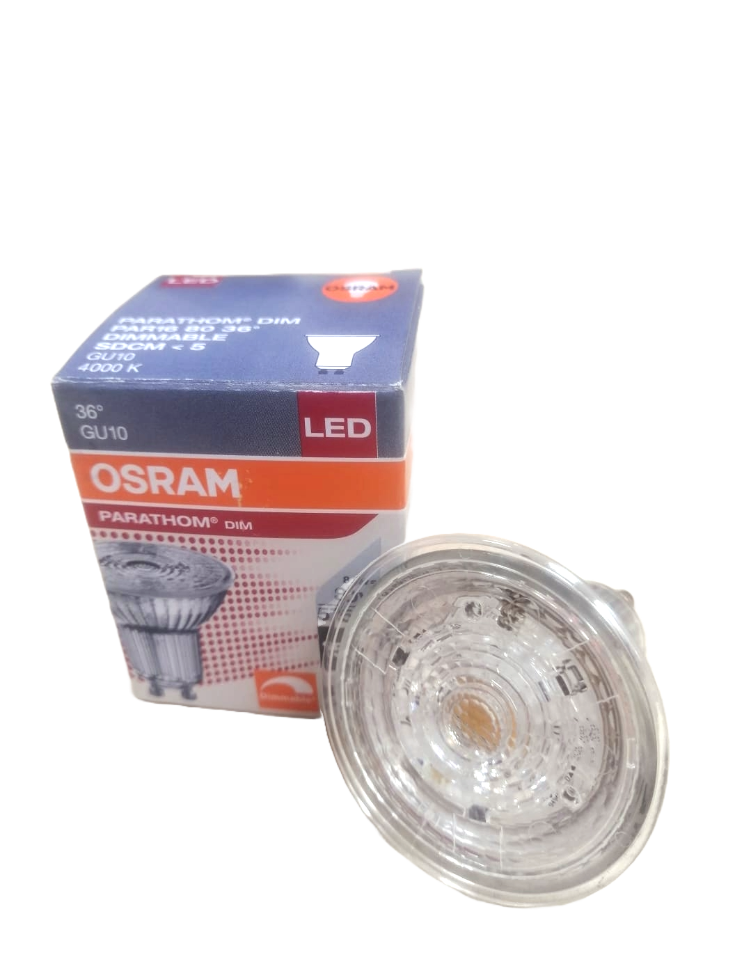 Лампа OSRAM 1-PARATHOM PAR16 80 36° 8W/840 DIM 230V GU10 575 Лм d50x58mm, диммируемая, стеклянная колба, 4000K