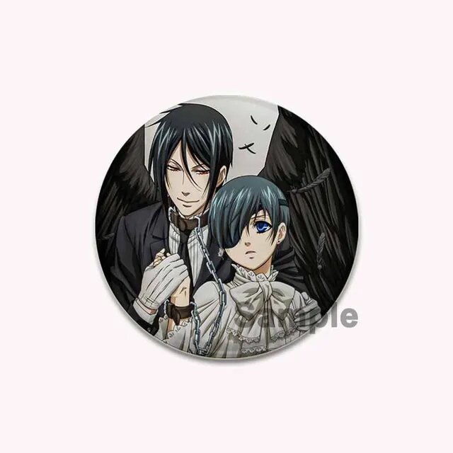 32/44/58 мм аниме значки черного Батлера броши для шляпы заколки на лацкан мягкая пуговица булавка украшение подарки