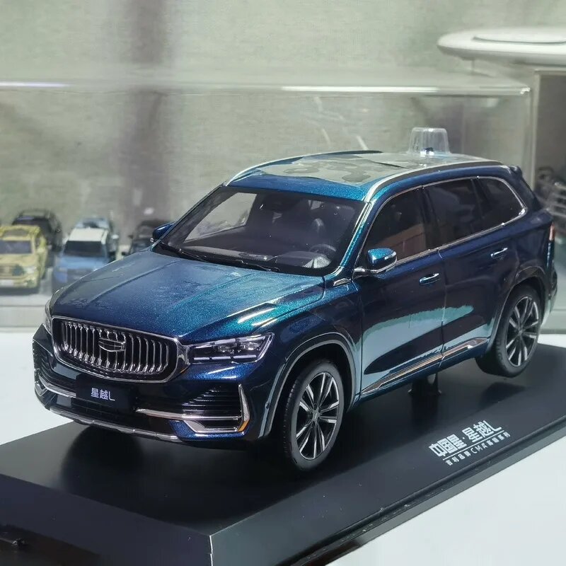 Модель автомобиля Geely Monjaro Star L 1:18 синего цвета Blue(Original color)