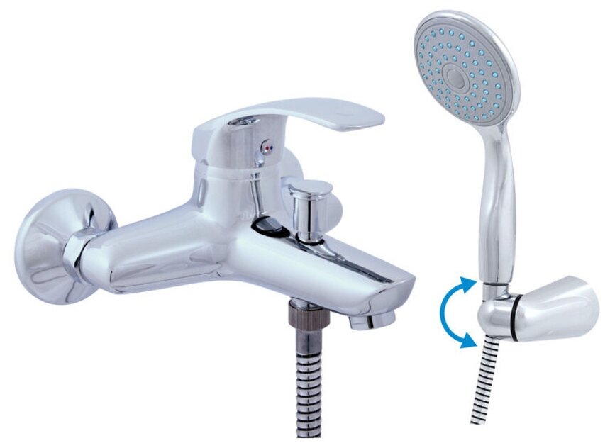 Смеситель RAV Slezаk Mississippi для ванной, с душевым комплектом, держатель подвижный MS054.5/2