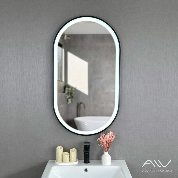 Зеркало с подсветкой Alavann Wave 90