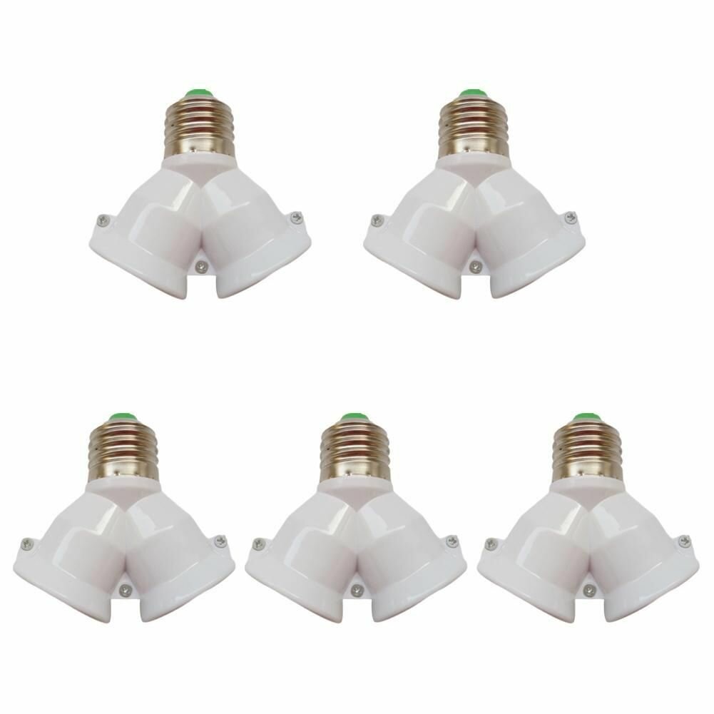 Адаптер-разветвитель для ламп E27, переходник с одного патрона на два, двойной патрон для люстры и светильников