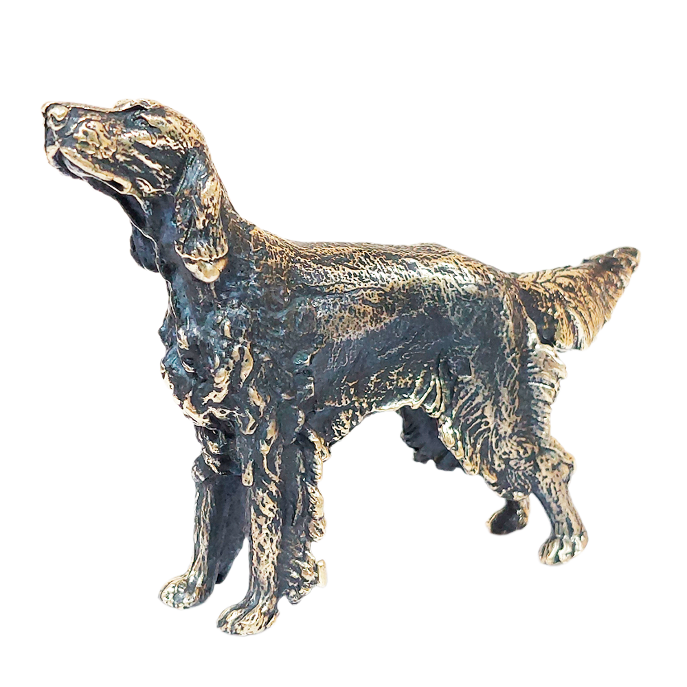 Фигурка из бронзы ручной работы "Собака ирландский сеттер"