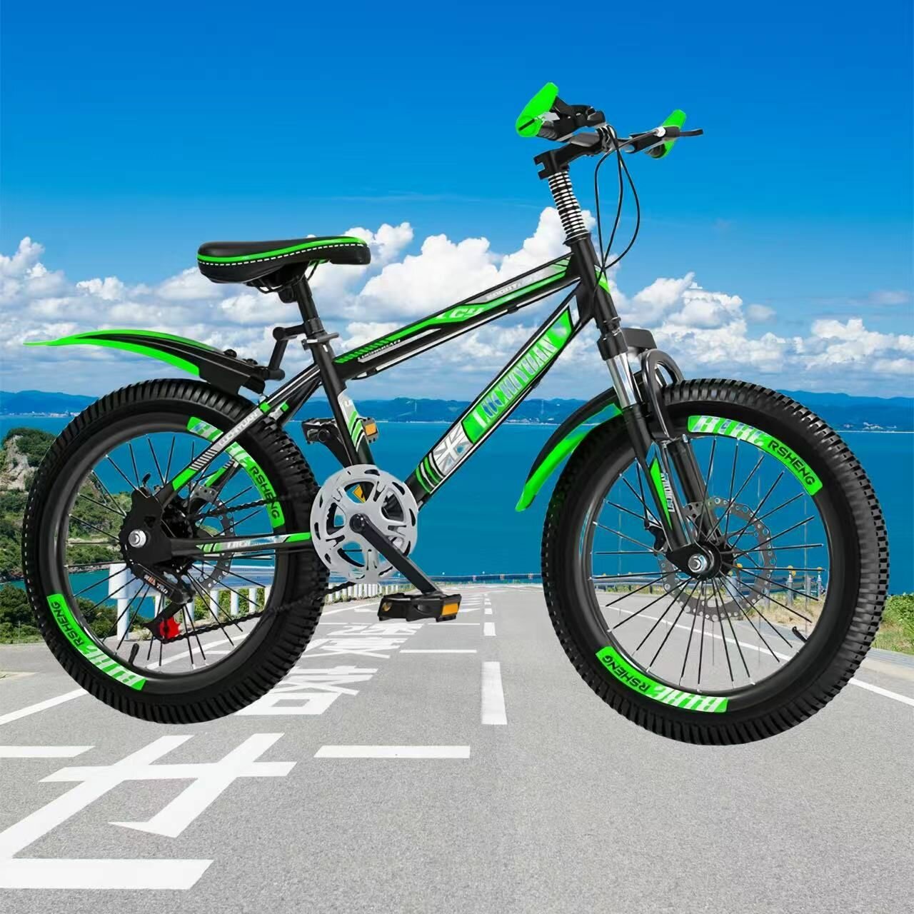 Двойные дисковые тормоза + передняя подвеска Мальчики и девочки, 6-17 лет, горный велосипед с регулируемой скоростью двойные дисковые тормоза + передняя подвеска