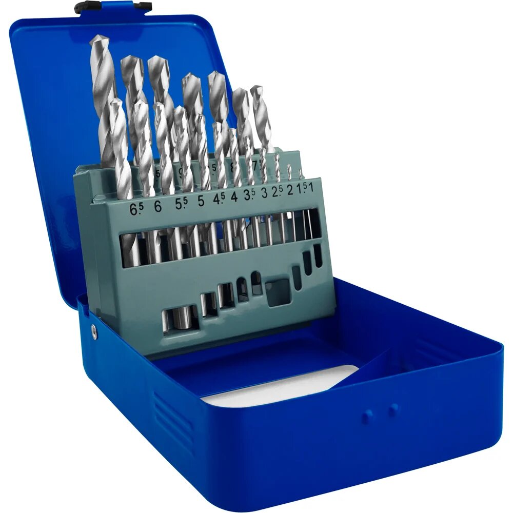 Набор сверл по металлу HSS, м Vertextools 19 шт, для сверления металлических конструкций и заготовок