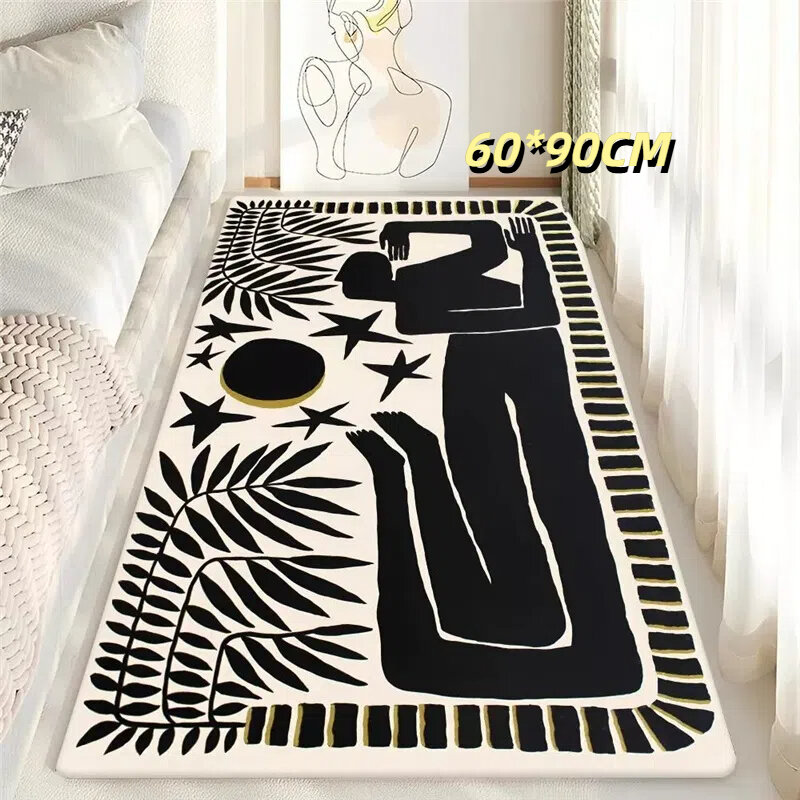 Древнеегипетский цветной нескользящий ковер, абстрактный флокированный коврик для пола,60x90cm