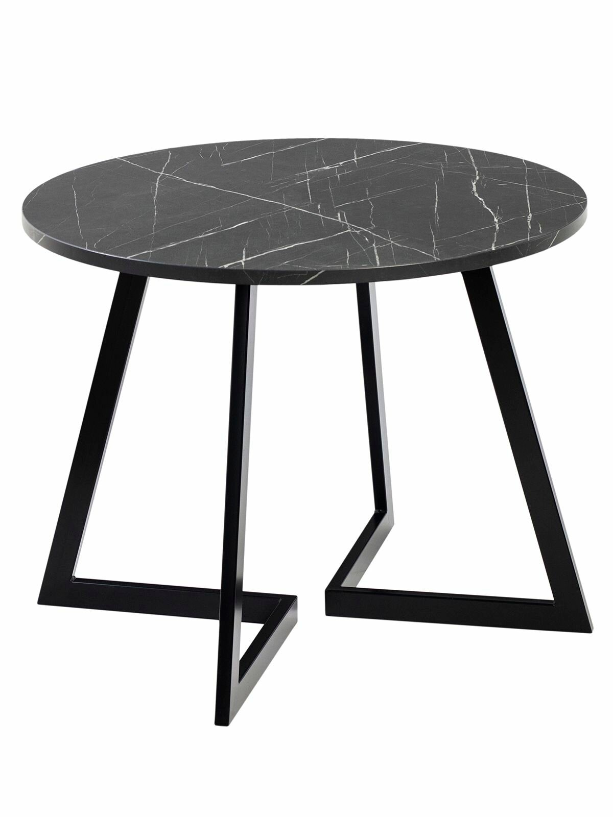 Стол обеденный круглый Гермес D-1050 EGGER: Камень черный