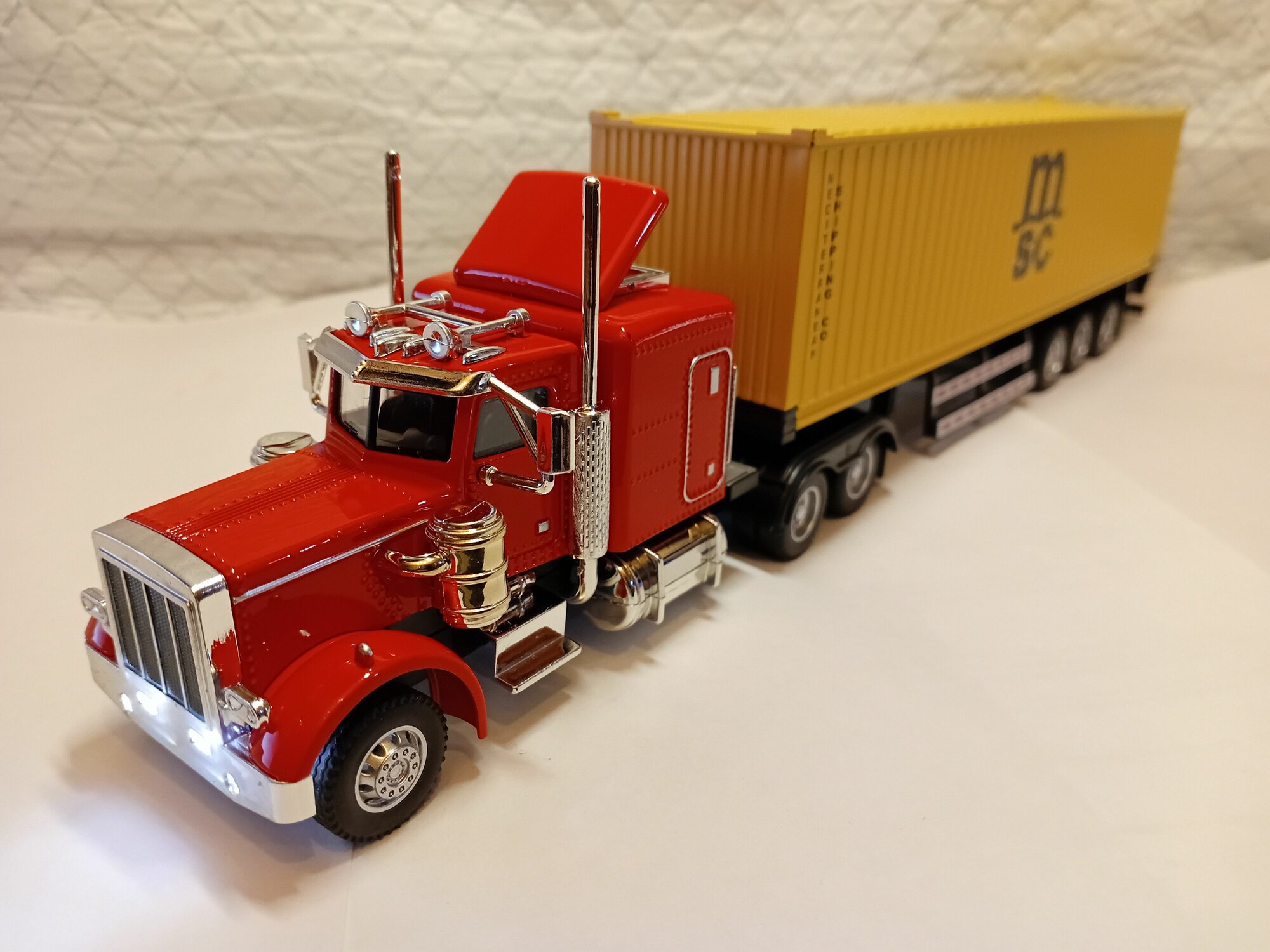 Коллекционная Модель грузовика Kenworth W900 /тягач с прицепом/контейнеровоз, 45см.