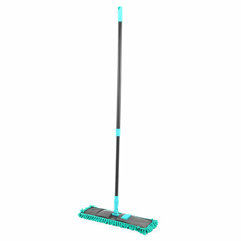 Швабра комплект флаундер 40см + МОП синель (ТИП К) + черенок 70-120см, любаша бюджет, 700051