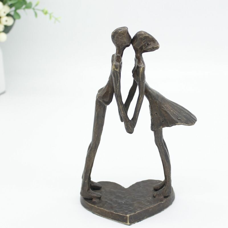 R&L, кованая вручную железная скульптура Романтические подарки на день рождения, Рождество, свадьбу и юбилей, свидетельство бесценной и великой любви (чистая открытка прилагается).