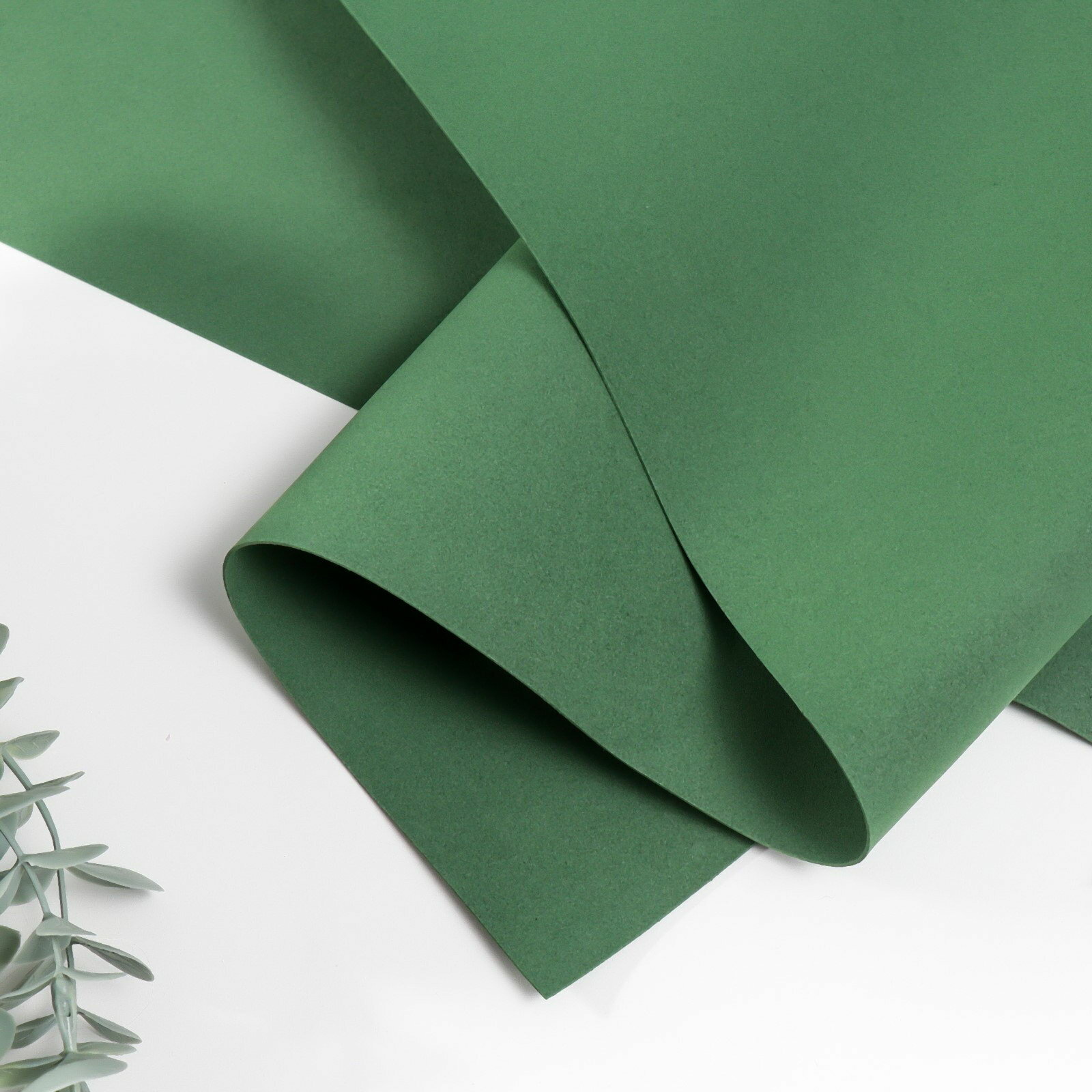 Фоамиран иранский, 0.8-1 мм, морской зелёный, 60x70 см, тип: декоративная пенка