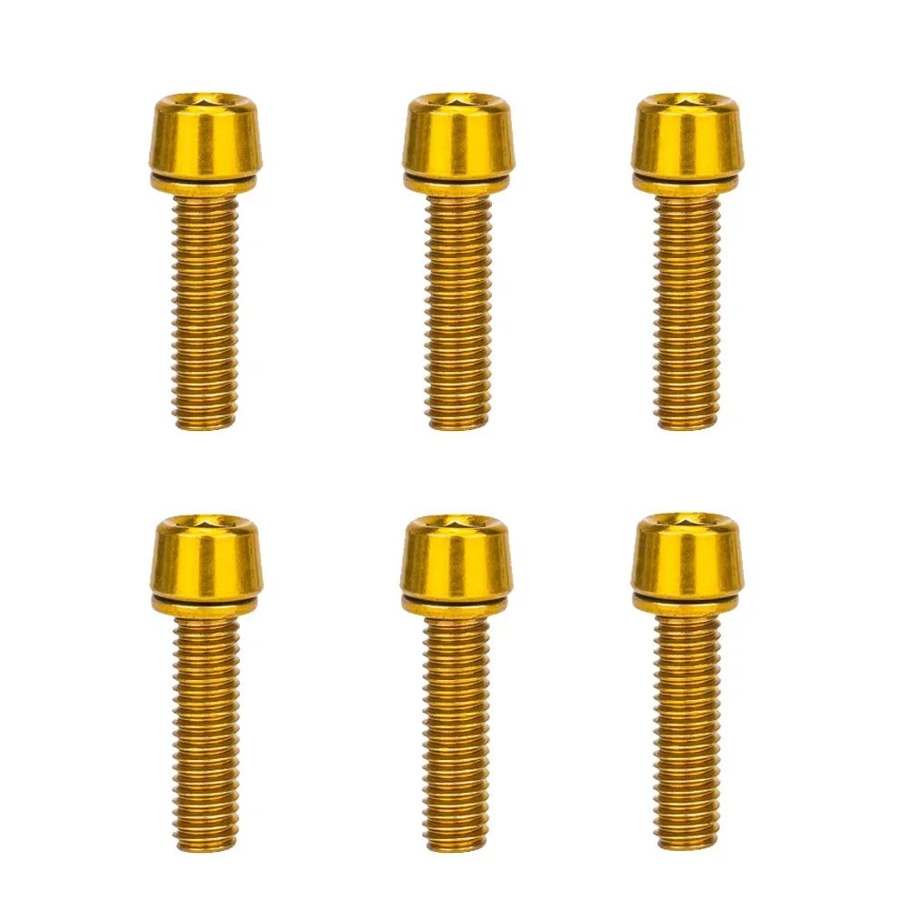 MOONBIFFY Болты выноса руля для горных велосипедов 6 шт. Gold