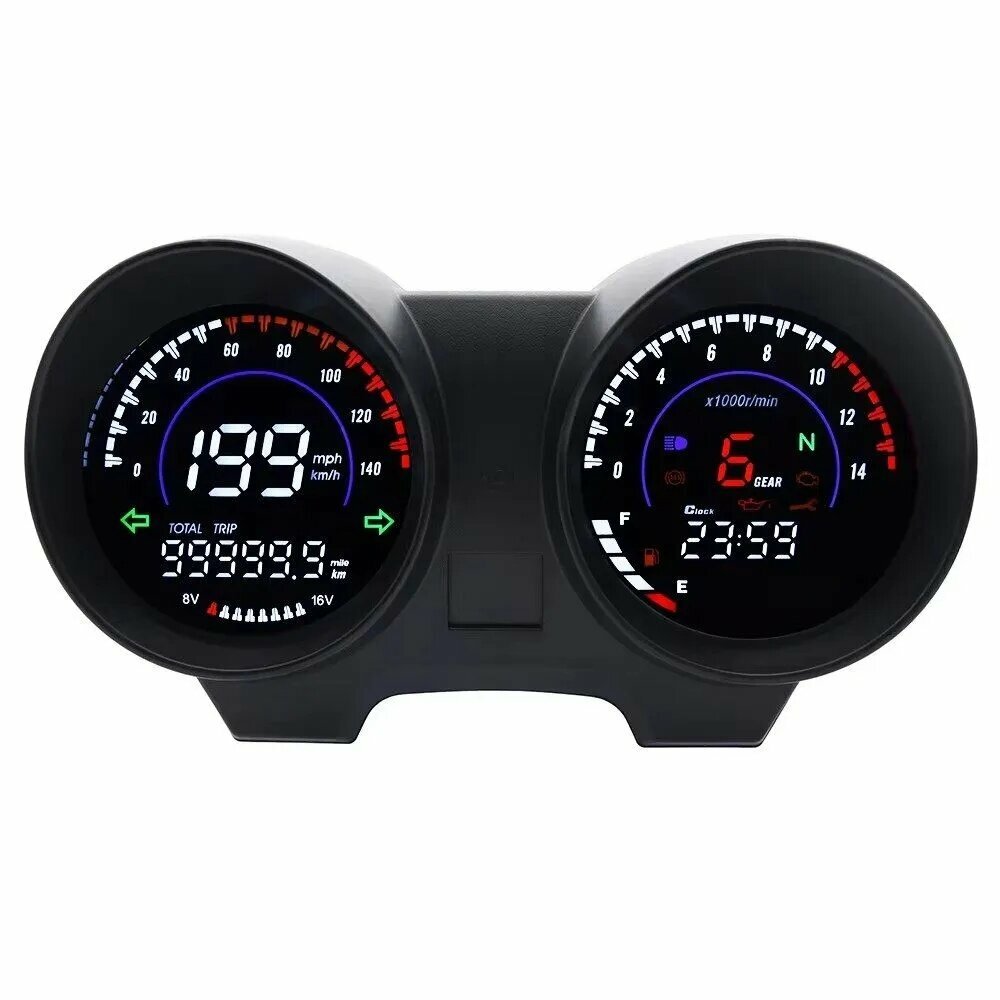Светодиодный электронный мотоциклетный измеритель оборотов в минуту, спидометр для Бразилии TITAN 150 Honda CG150 Fan150 2010 2012