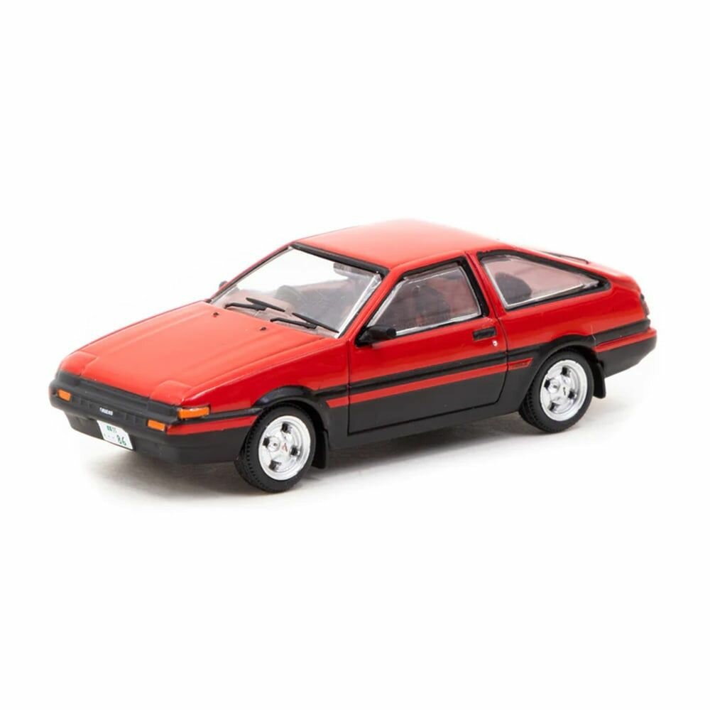 Машинка Tarmac Works 1/64 Toyota Sprinter Trueno Ae86 Red Black Diecast Scale Model Car