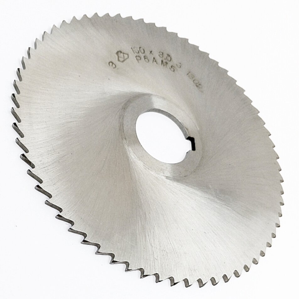 Фреза дисковая 2254-1302 отрезная/прорезная 160х3,0 z-64 Р6АМ5 (Тип-2, посадка-32мм, шпон паз-8мм, ступица-d47мм) ГОСТ 2679-93