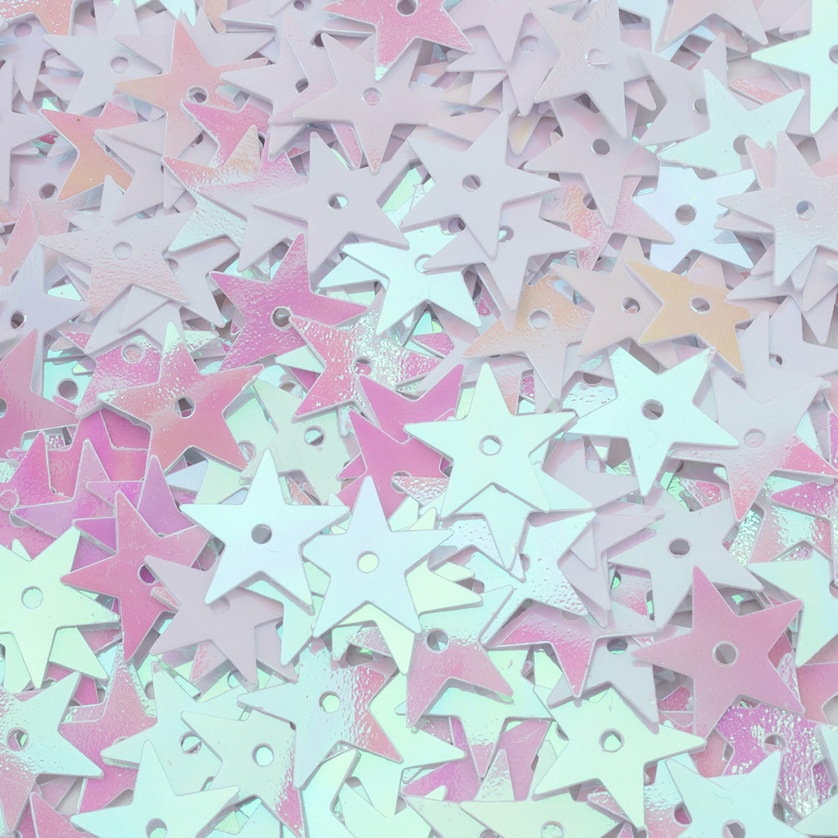 Пайетки для рукоделия пришивные 'Звездочки', 13 мм, 10 г*10 упак, Astra&Craft (319 светло-розовый перламутр)