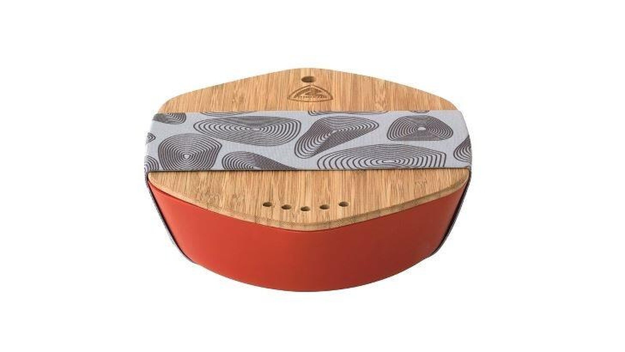 Decathlon Туристический набор посуды Robens Leaf Meal Kit: миска, крышка-доска, ложка, вилка, кружка, чехол, крепление