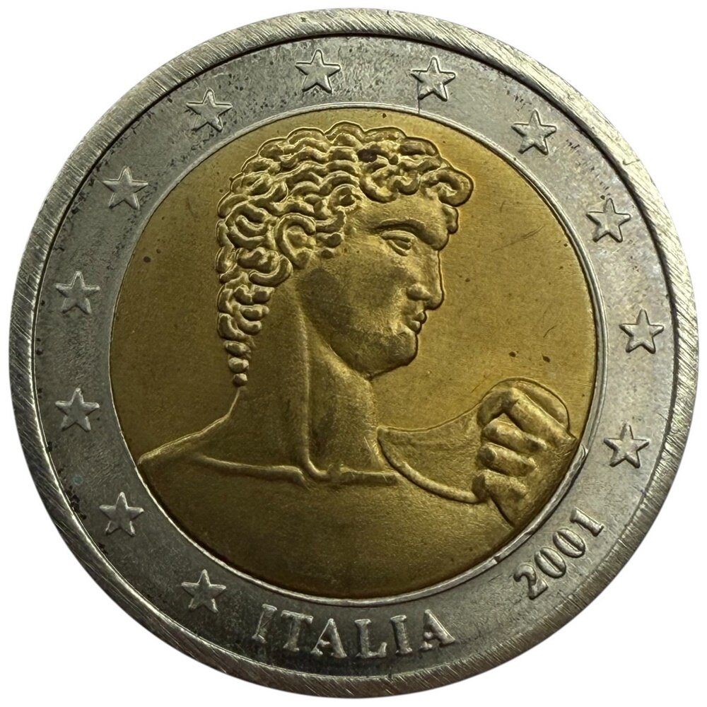 Италия 2 евро 2001 г. Specimen (Проба)