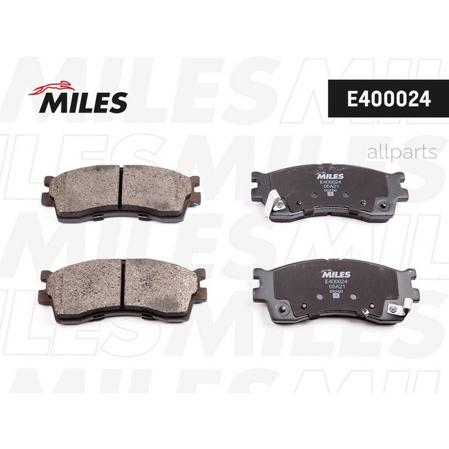 MILES E400024 Колодки тормозные KIA CLARUS 96-/RIO/SHUMA 00-/SPECTRA (ИЖ) пер. LowMetallic