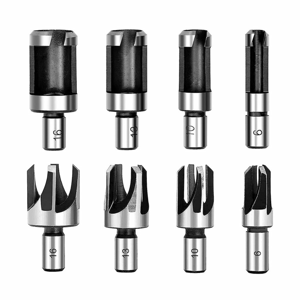 8 шт, набор сверл для круглой деревянной пробки, набор сверл из углеродистой стали, деревообрабатывающая фаска