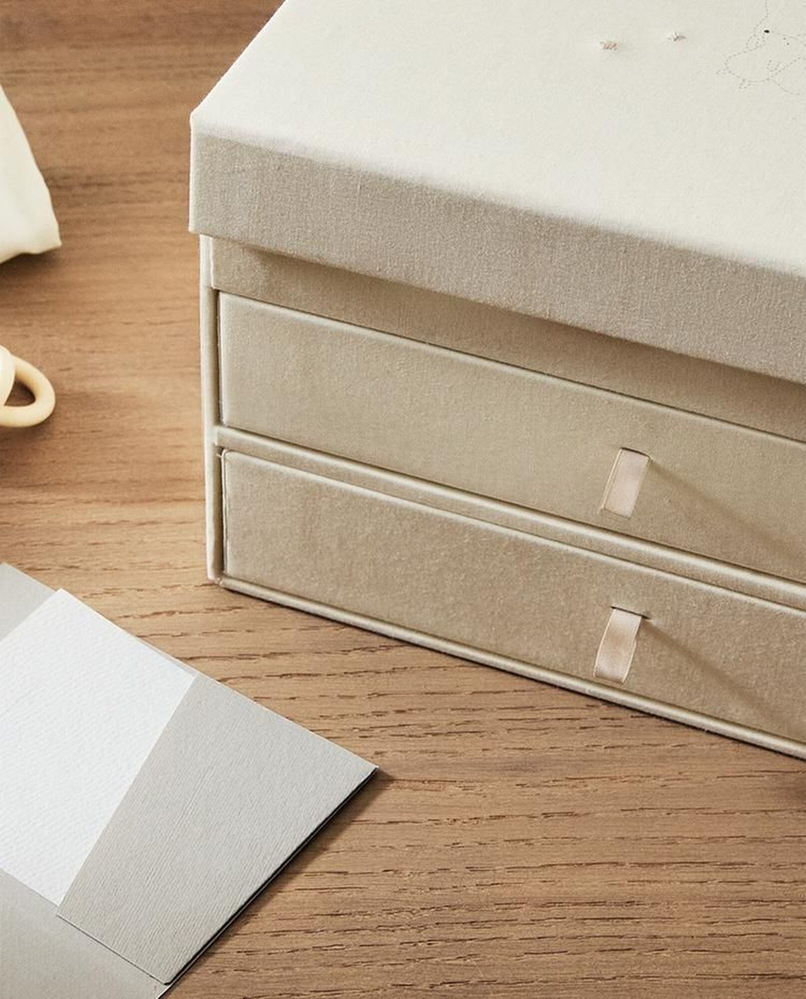 Коробка-органайзер для детских памятных вещей, 25 x 21 x 16 см, кремовый, ZARA HOME, 5612/099