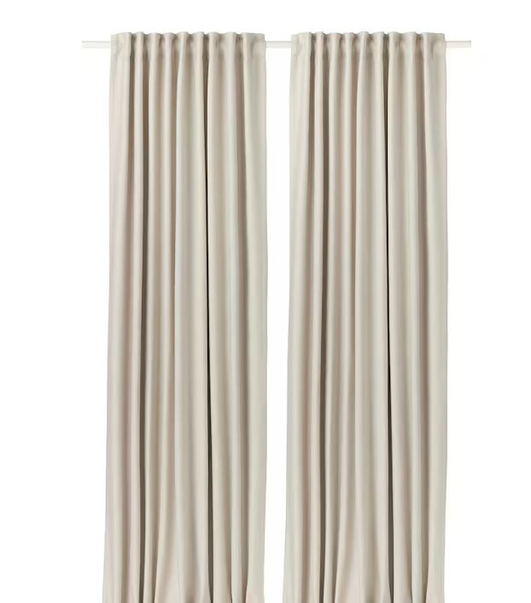 Шторы IKEA VILBORG, 100% полиэстер, 145х300 см, светло-бежевые