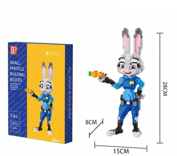 Конструктор 3D из миниблоков Balody LP Зверополис Зайка Джуди Хопс 1250 элементов - BA200503