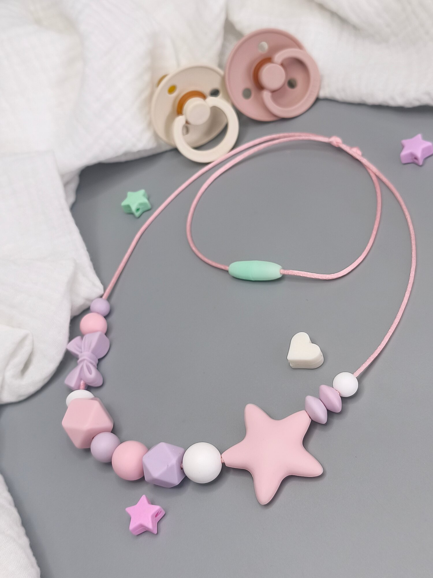 Силиконовые слингобусы прорезыватель грызунок для малышей MamSis