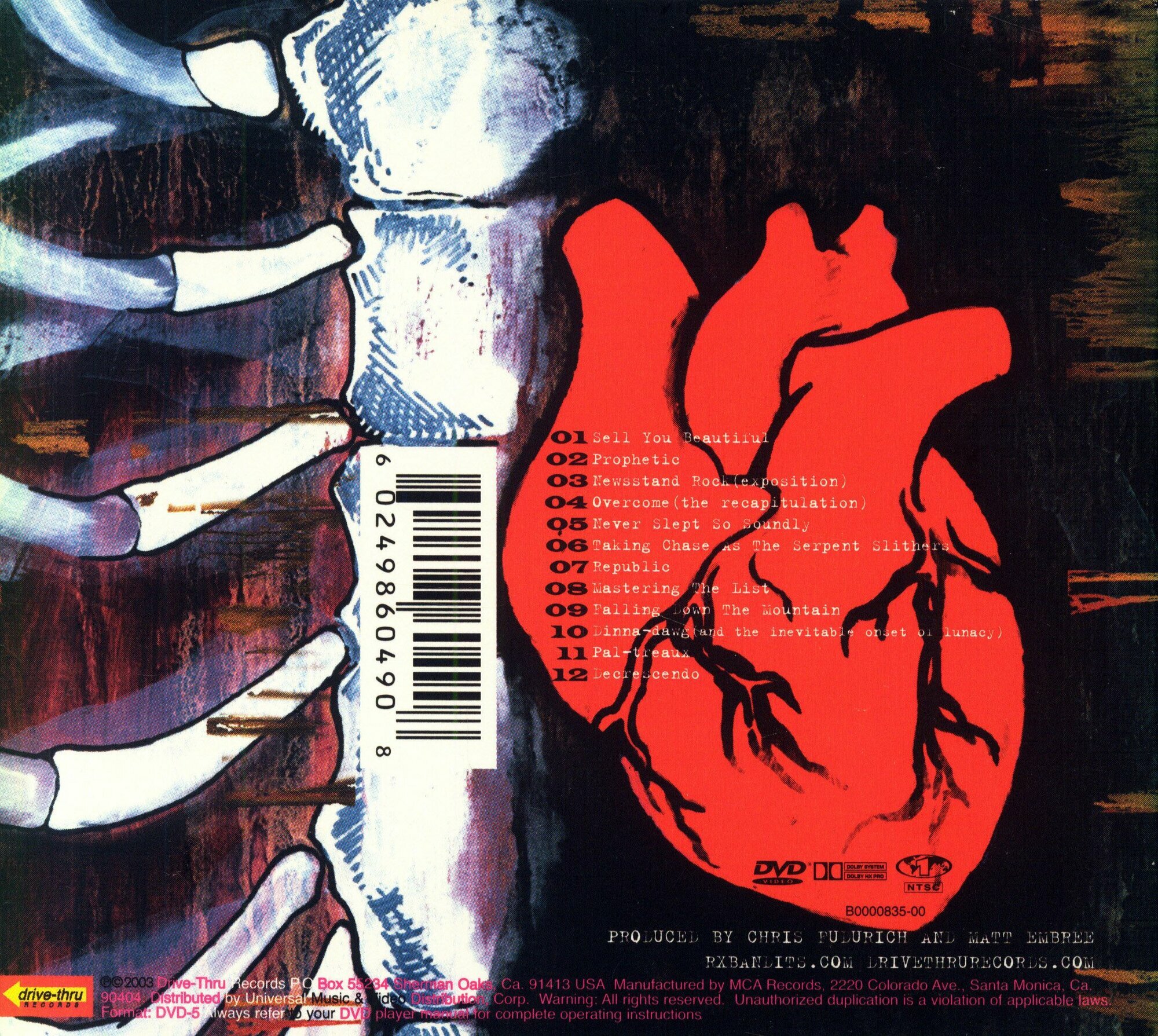 Rx Bandits. The Resignation (US, Drive-Thru Records, DTR#39, Digipak, 2003) CD+DVD диск