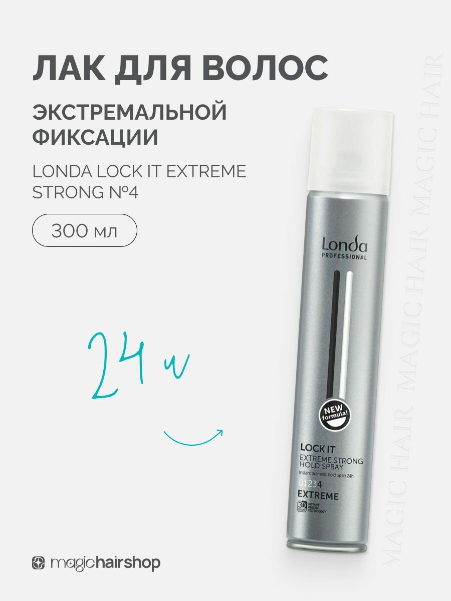 LONDA LOCK IT EXTREME STRONG лак для волос экстремальной фиксации, 300 мл