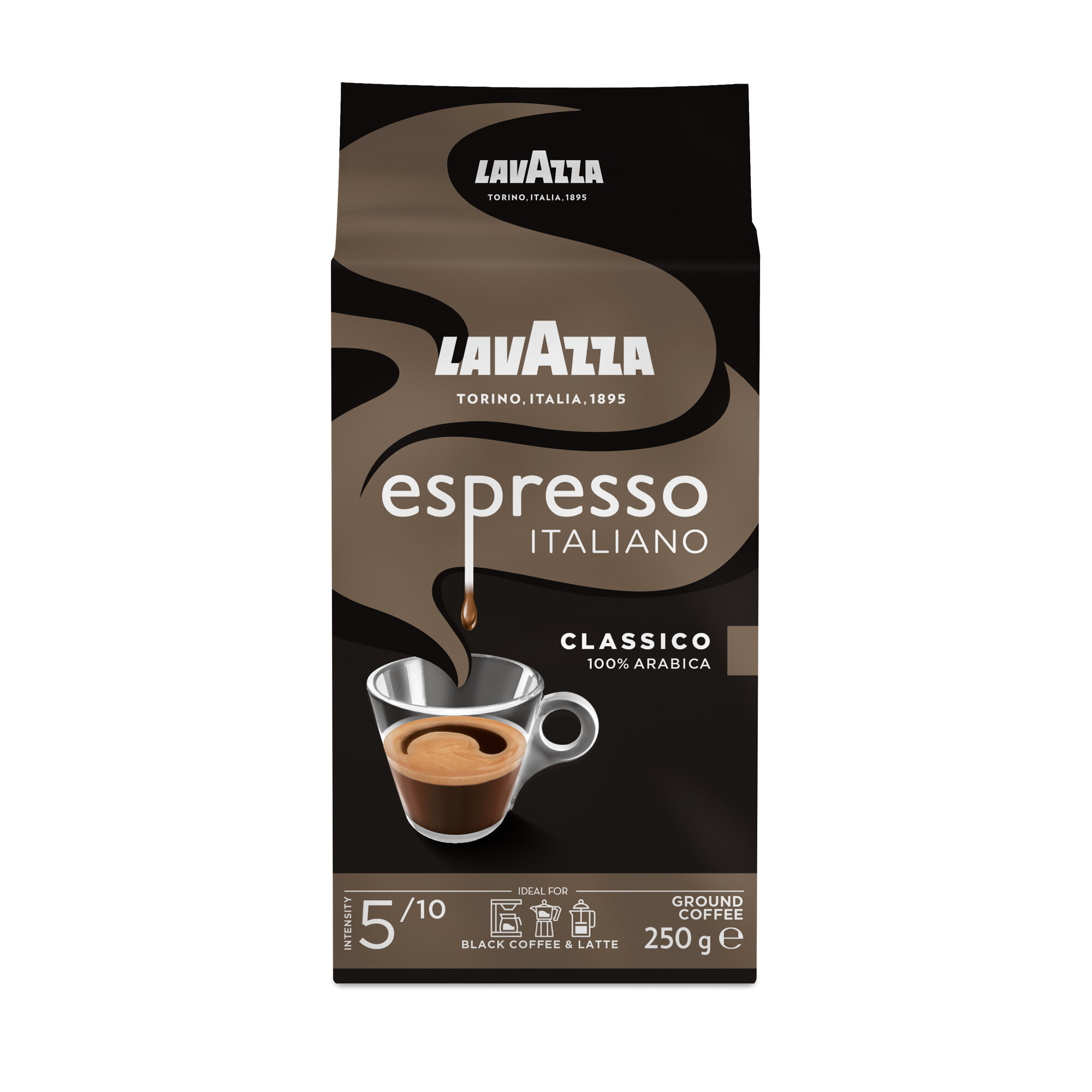 Кофе молотый Lavazza "Espresso Italiano Classico", арабика 100%, 250 гр