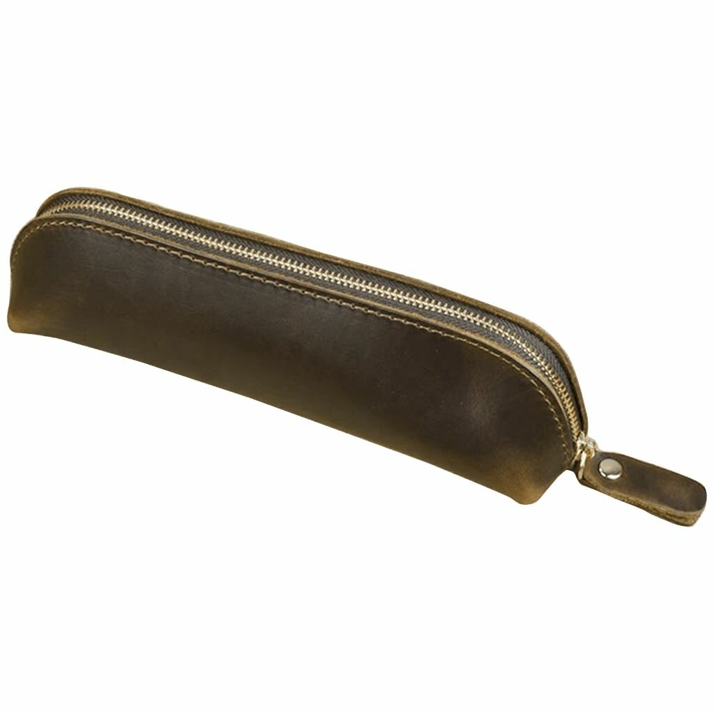 Кожаный пенал, удобный чехол для ручек, сумка канцелярских принадлежностей ручной работы шариковых ручек-маркеров, ластиков