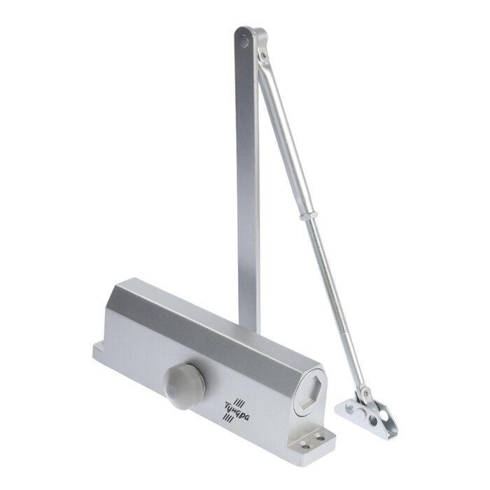 Доводчик дверей тундра d=150SL, до 150 кг, цвет серебро