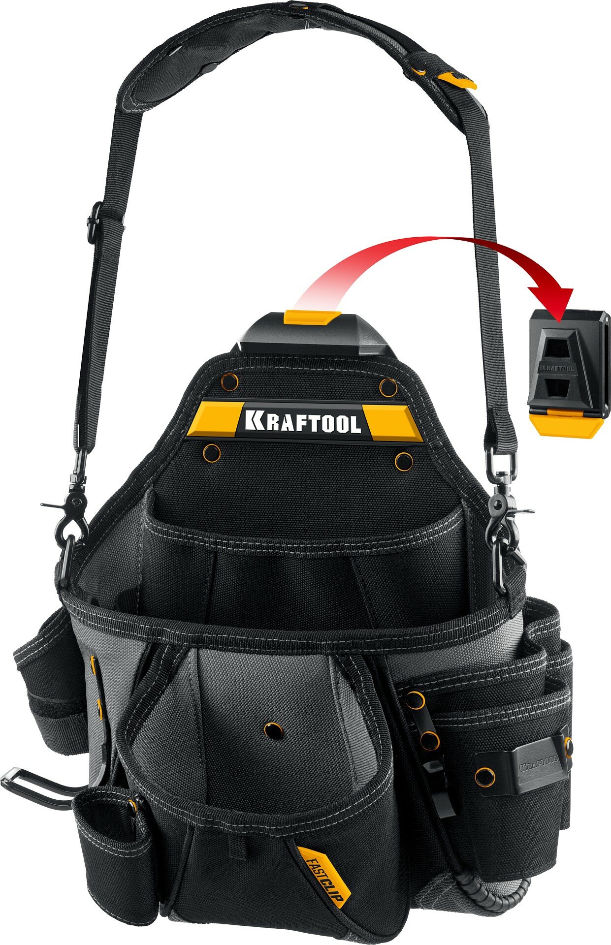 KRAFTOOL KPB-20 поясная сумка с быстросъёмным креплением FastClip, 320 х 310 мм (38767) 38767