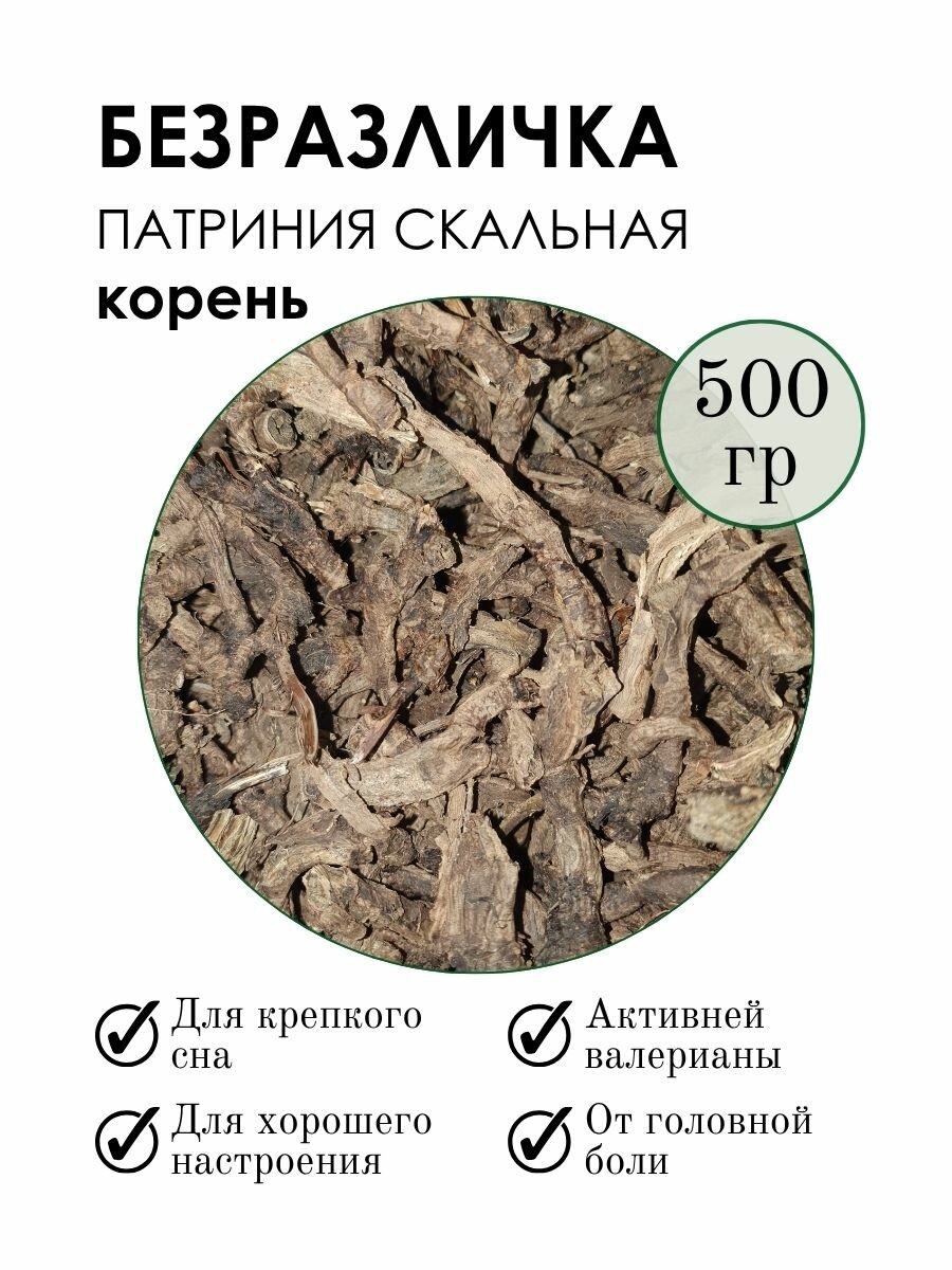 Безразличка (патриния скальная) корень с Алтая - успокаивающее средство, цельный 500г