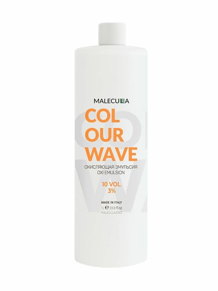 MALECULA Окисляющая эмульсия 3% мягкое осветление и стойкое окрашивание Oxi Emulsion, 1000 мл