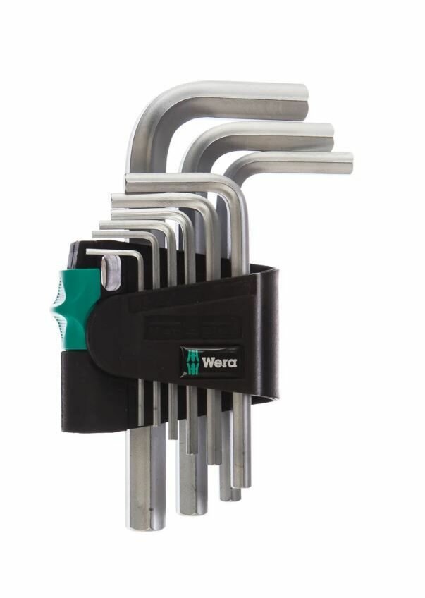 Набор Г-образных ключей, метрических, хромированных WERA 950/9 SM N