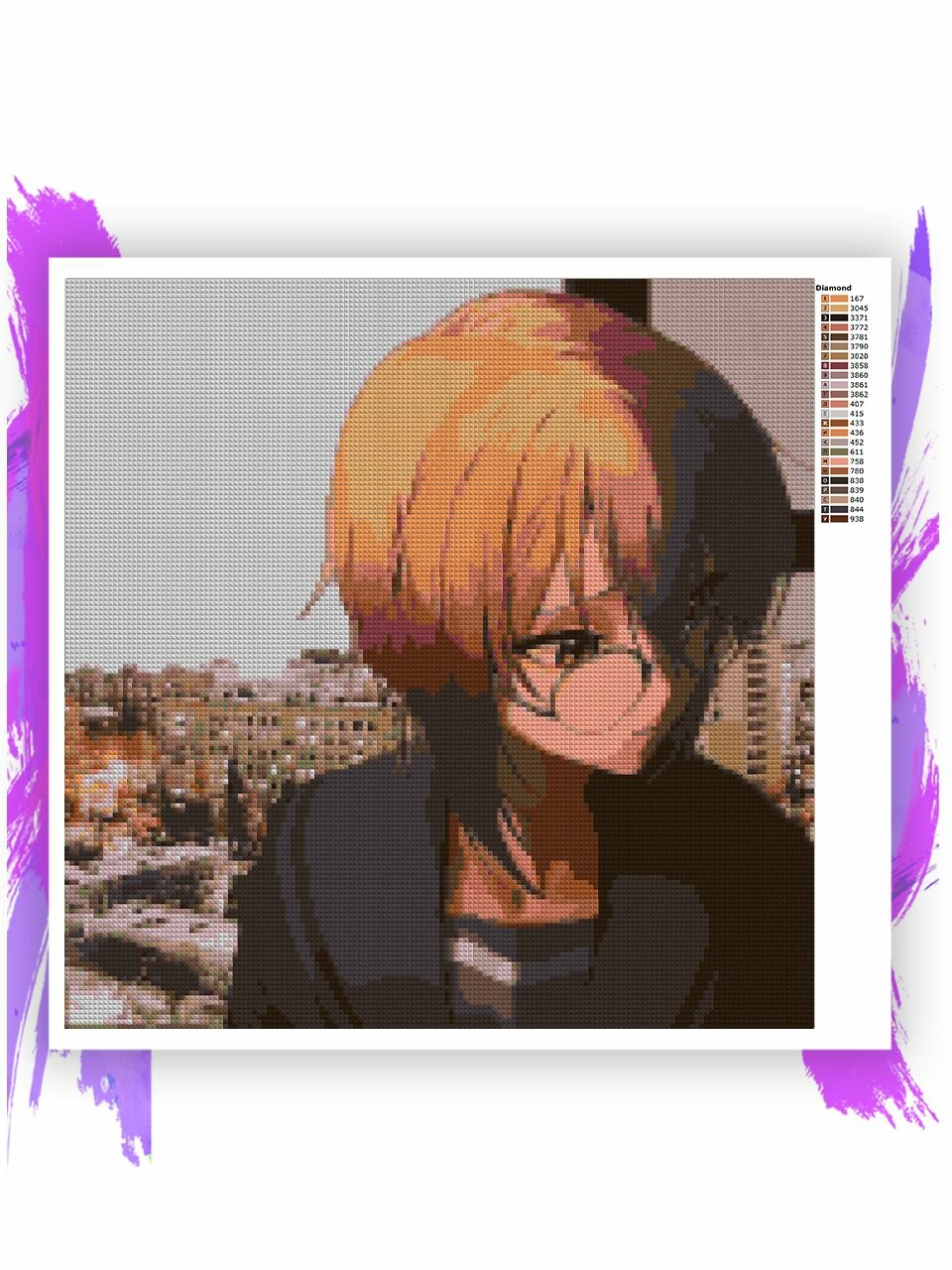 Алмазная мозаика без подрамника - вышивка - Юки в хрущёвке 40 х 40 см
