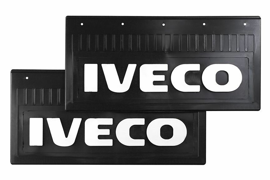 Брызговики IVECO LUX 520 x 250, задние, с логотипом, резина, черные